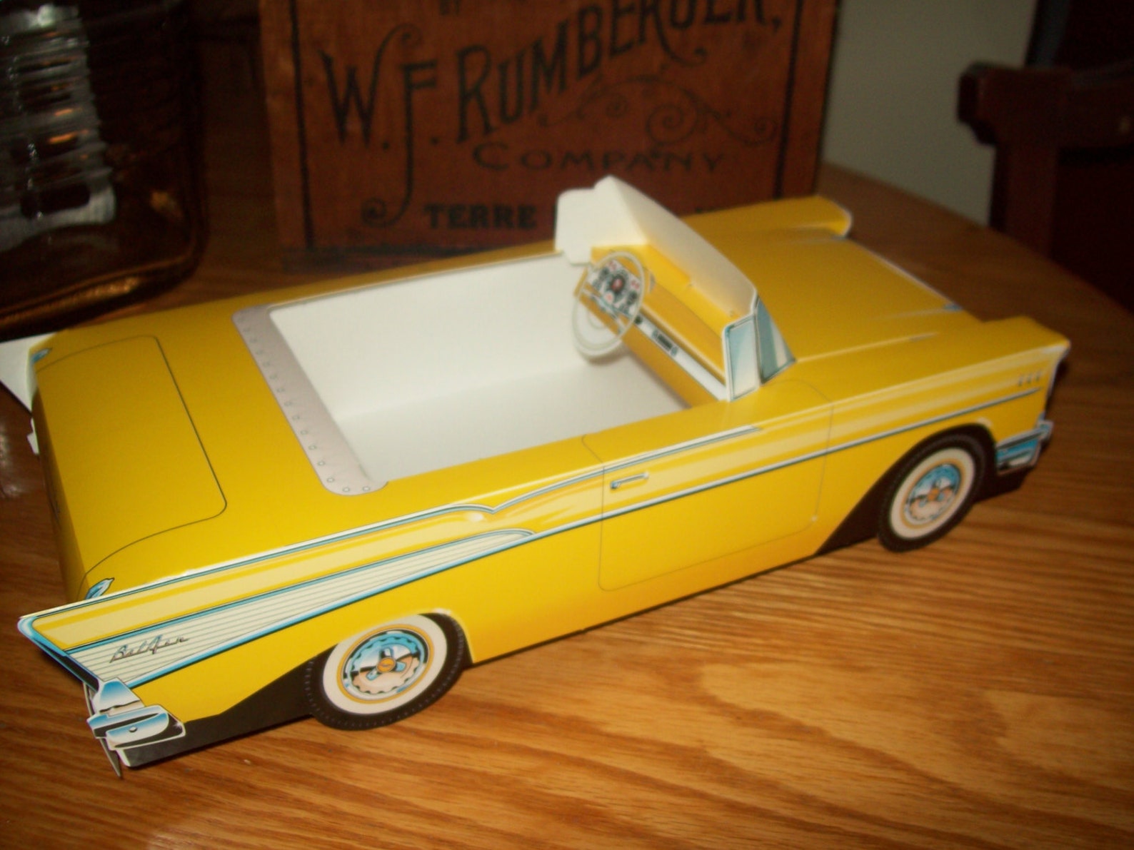 Retro Vintage Classic Yellow 57 Chevy Food Box Car Boxpopcorn | Etsy