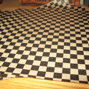 Retro Black & Tan Checkerboard Paper Food Basket Liner,greaseproof ...
