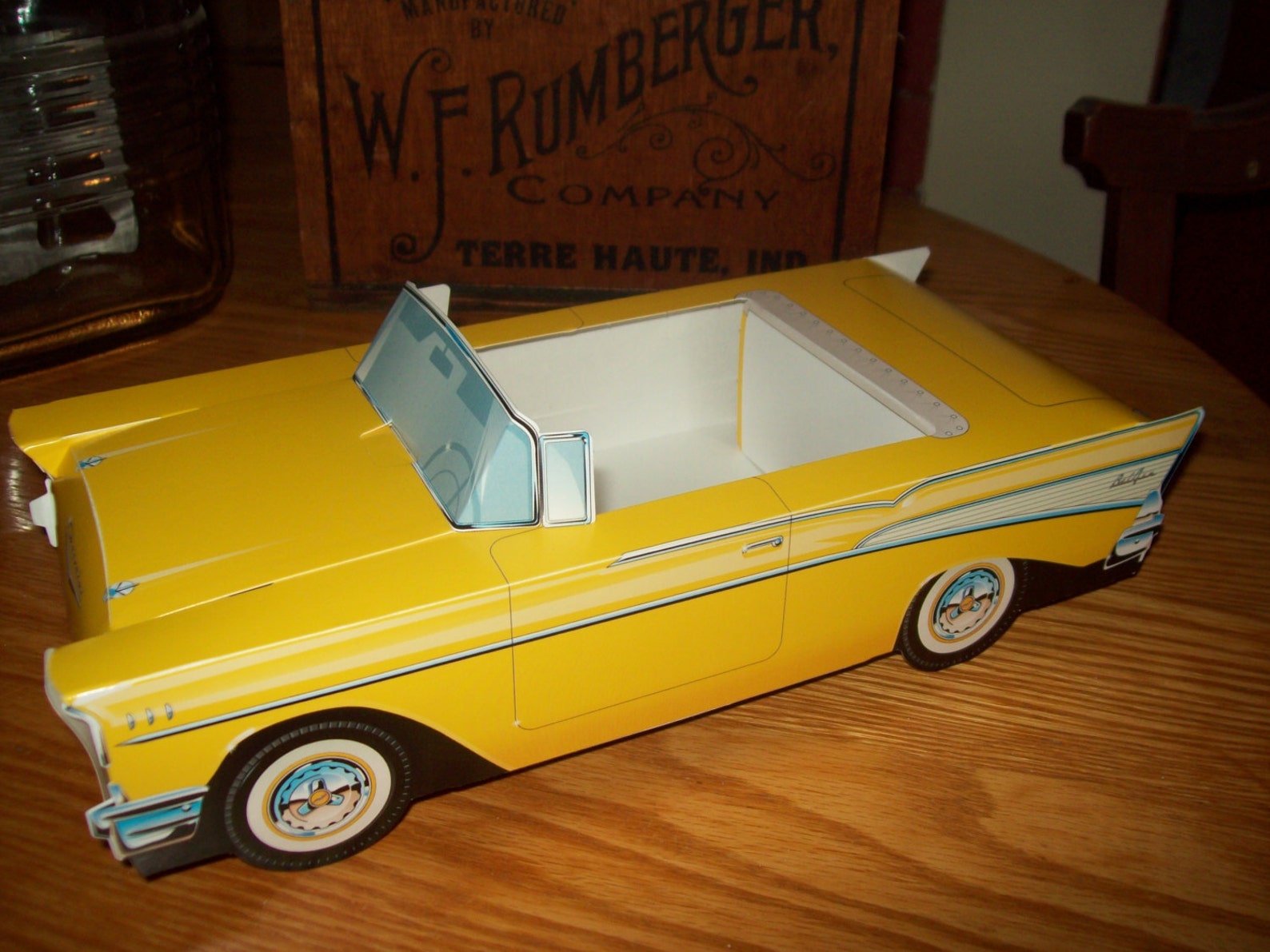 Retro Vintage Classic Yellow 57 Chevy Food Box Car Boxpopcorn | Etsy