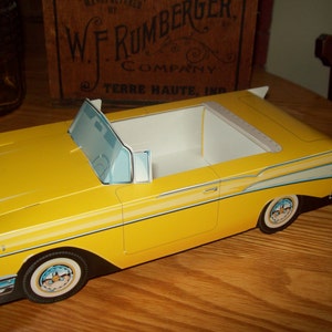 Retro Yellow 57 Chevy Food Box Car, Kids Birthday Party Favors (set of ...