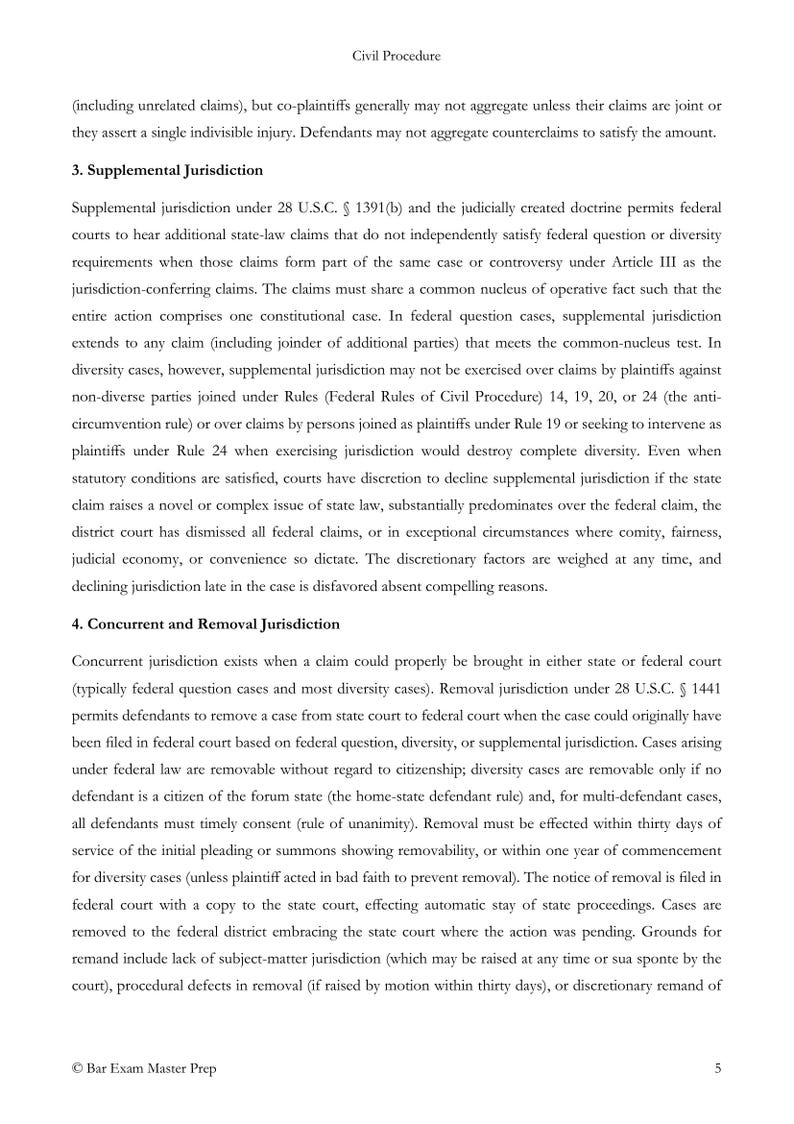 Nextgen Bar Exam Outlines: Civil Procedure for UBE Uniform Bar ...