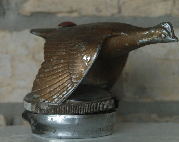 Vintage Radiator Cap Flying Bird Hood Ornament Duck or Pheasant ...