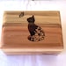 Engraved Wood Cat Urn: Small Pet Cremation Box - Etsy