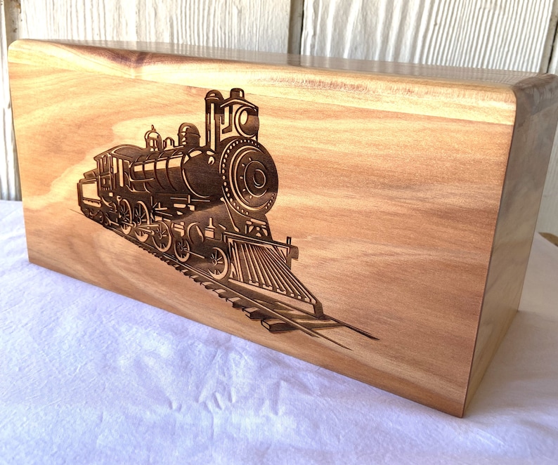 Adult Wood Cremation Urn - Train - Locomotive - Steam Engine Urn - Etsy