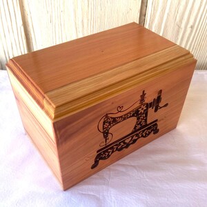 Small Adult Wood Cremation Urn - Sewing Cremation Urn - Etsy