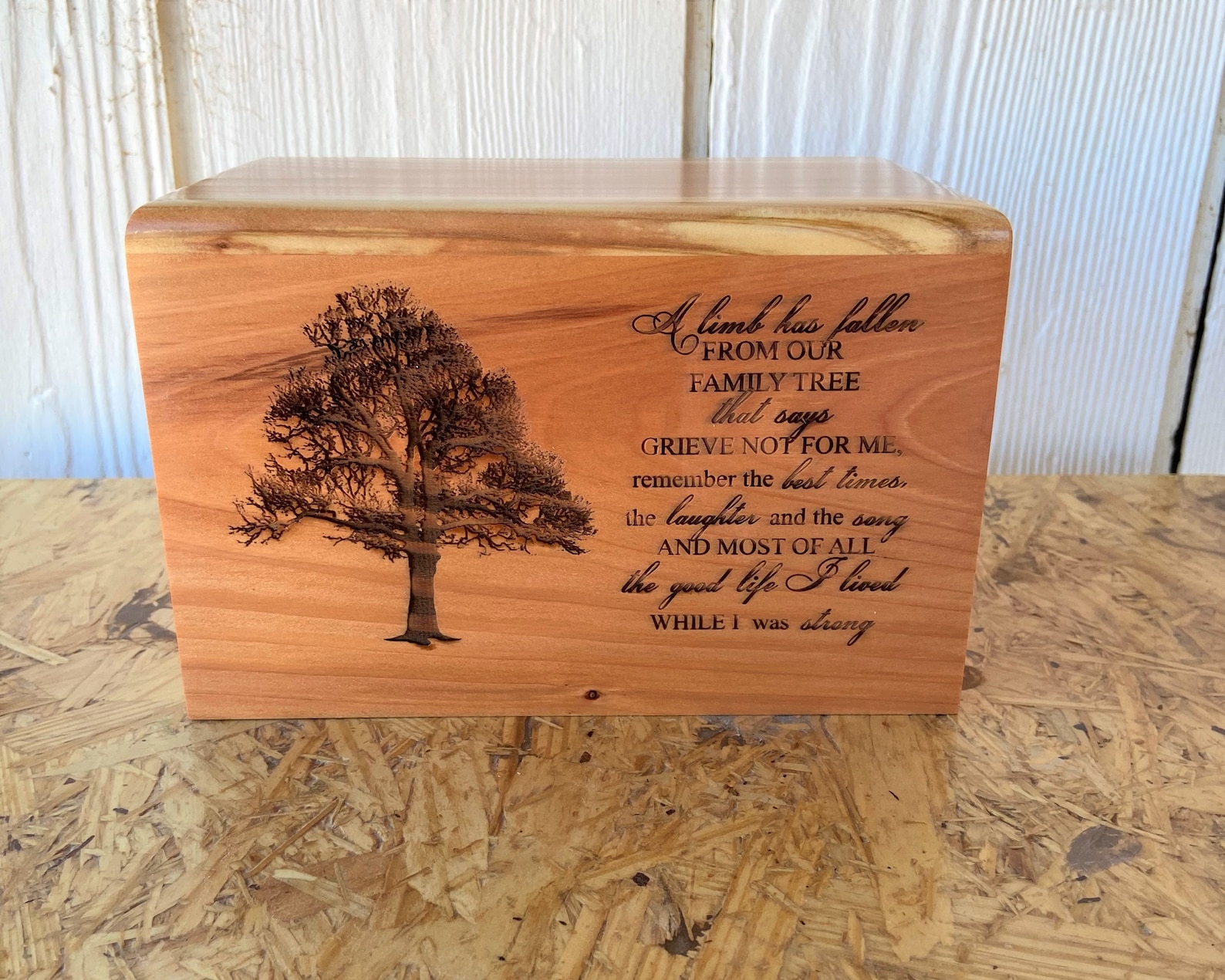 Redwood Small Adult Engraved Cremation Urn Personalized Name - Etsy