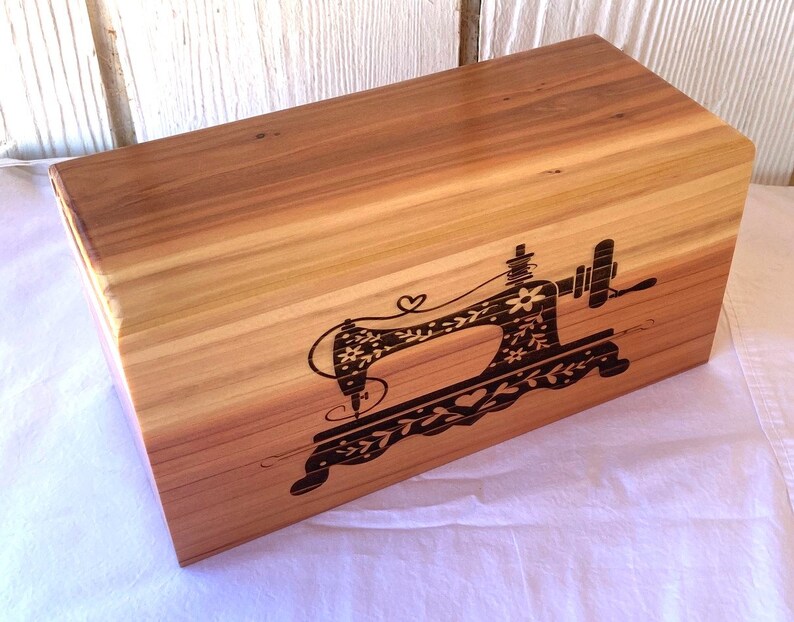 Sewing Machine Cremation Urn: Laser Engraved Wood, Custom Engraving - Etsy