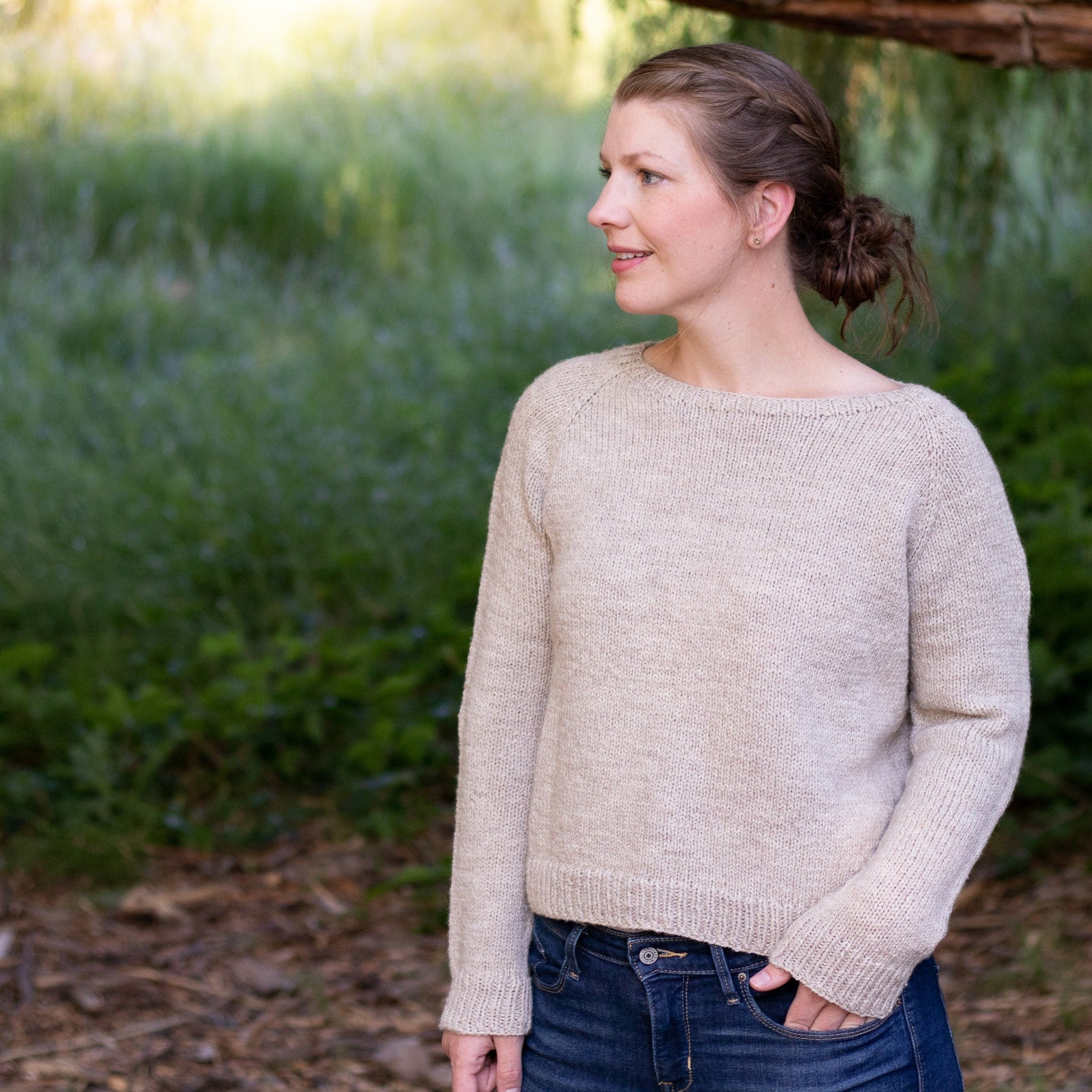 KNITTING PATTERN PDF Easy Raglan Sweater Knitting Pattern / | Etsy