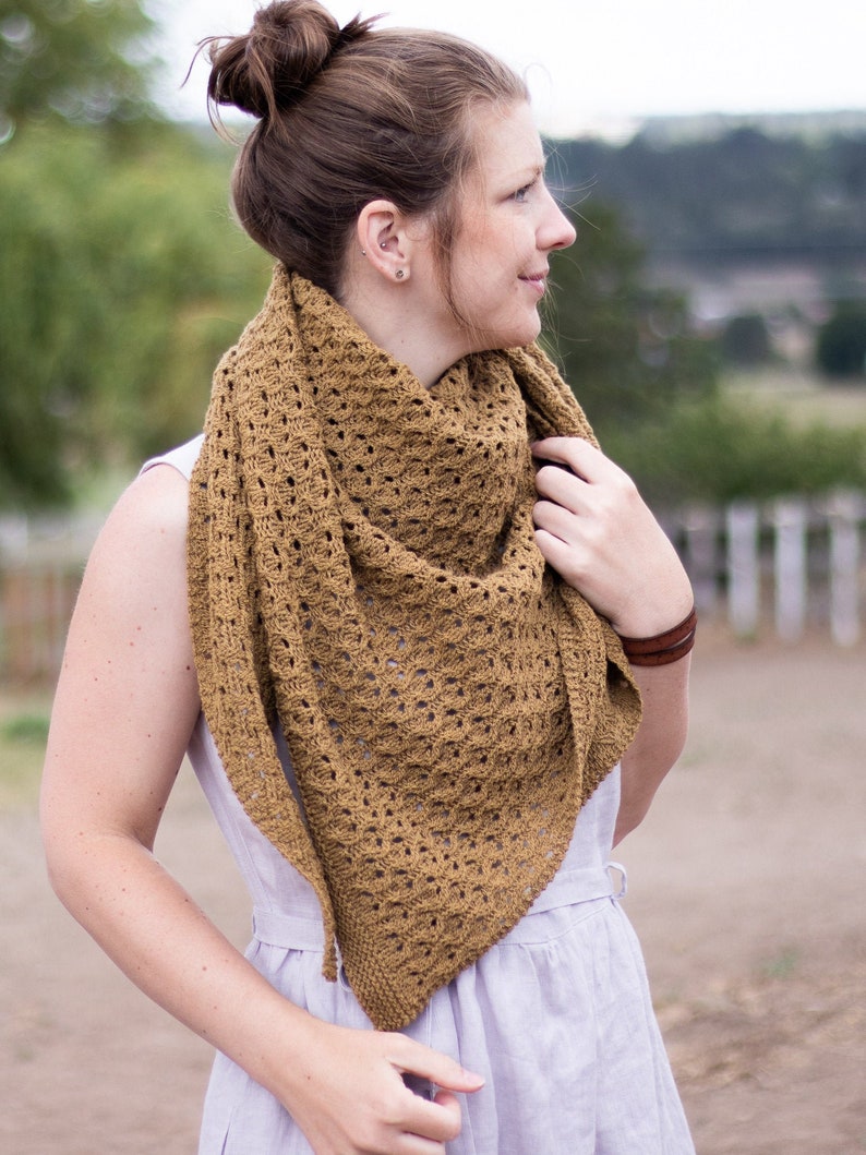 KNITTING PATTERN PDF Easy Lace Shawl Knitting Pattern // - Etsy