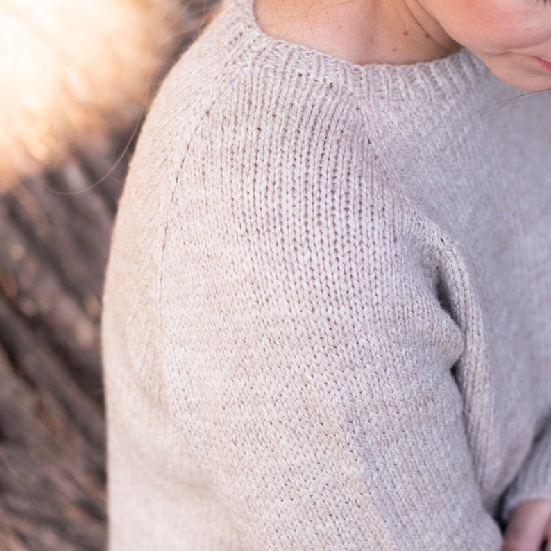 KNITTING PATTERN PDF Easy Raglan Sweater Knitting Pattern / | Etsy