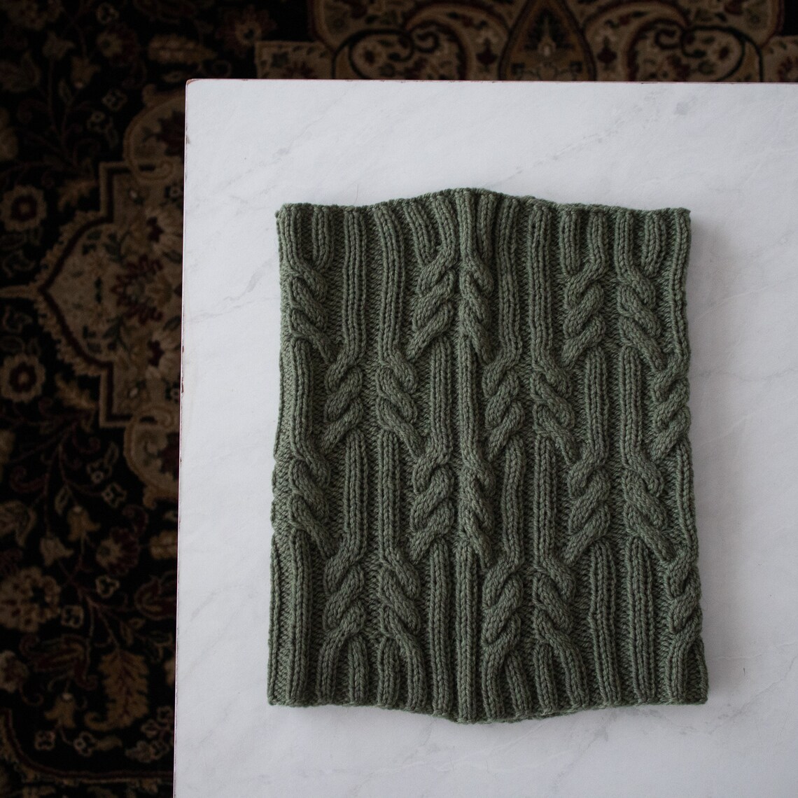 KNITTING PATTERN - Leaf Trellis Cowl PDF Easy Cable Knitting Pattern - Etsy
