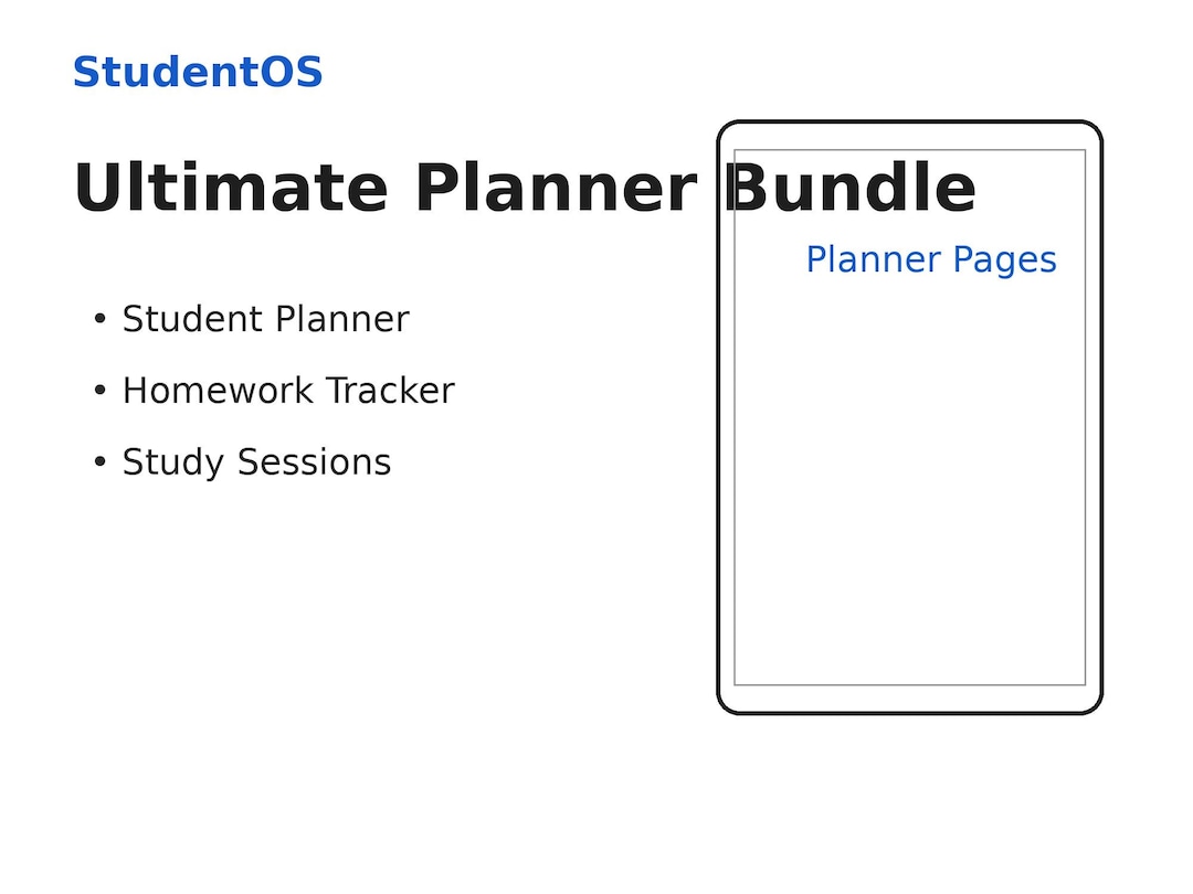 Student Planner Bundle Printable PDF | Homework Tracker + Study Planner ...