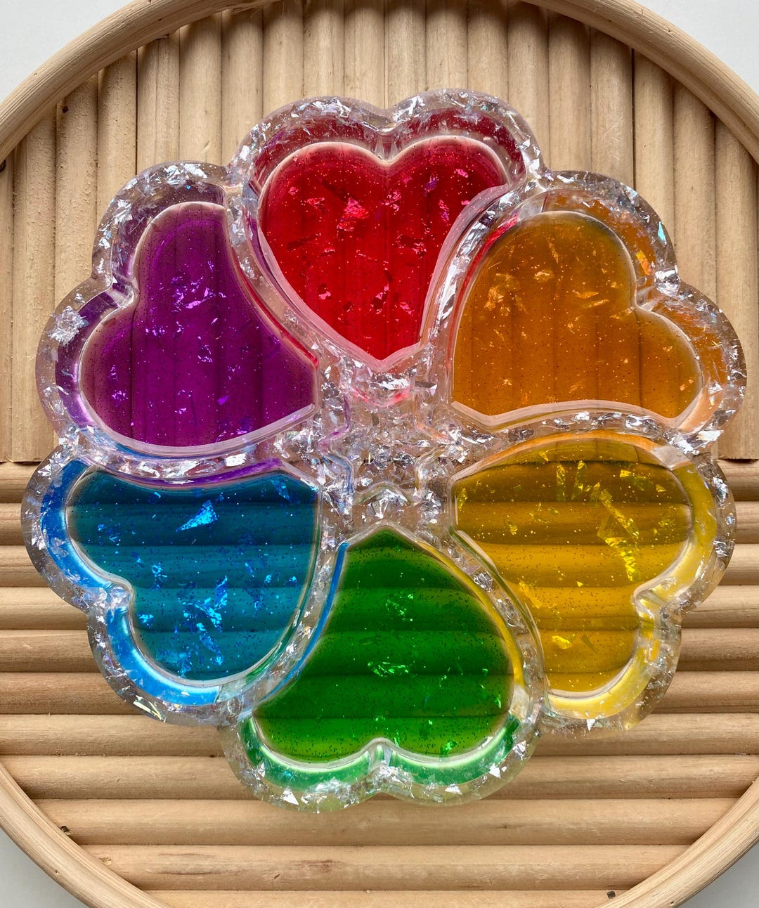 Rainbow Heart Color Sorting Tray, Sensory Play Sorting Tray, Color ...