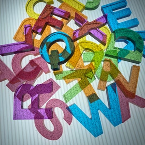 Translucent Rainbow Resin Alphabet Set - Etsy