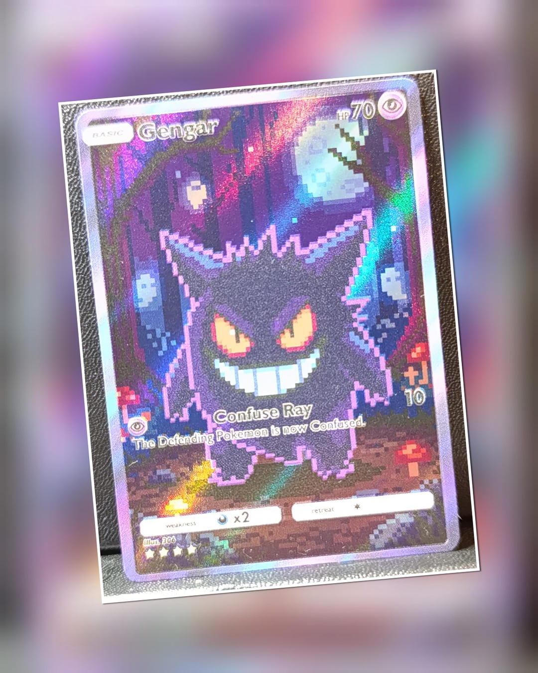 Gengar Pixel Art – Holo Pokémon Card – Fanart Style – Alternative ...