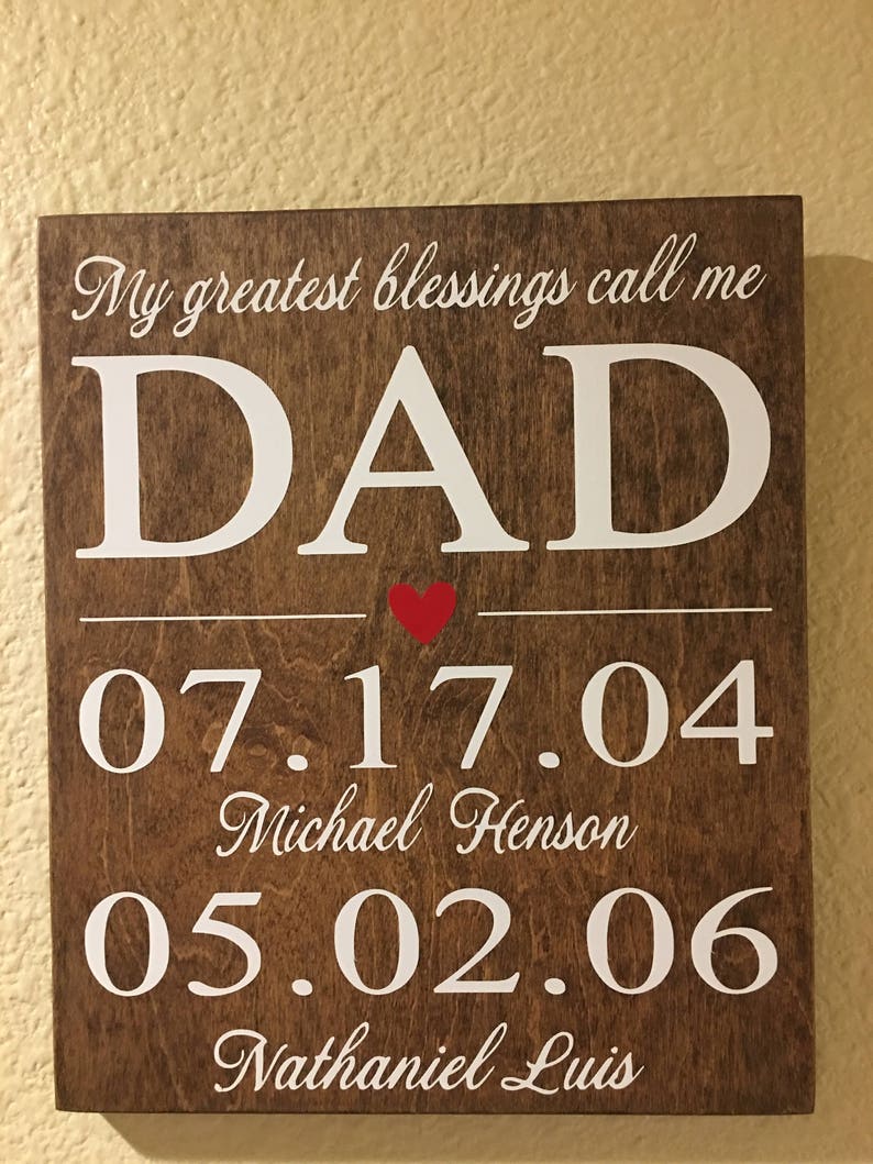 My Greatest Blessing Call Me DAD Handmade Wood Sign for | Etsy