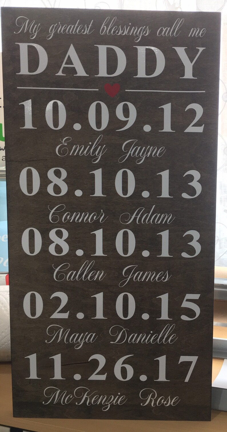 My Greatest Blessing Call Me DAD Handmade Wood Sign for | Etsy