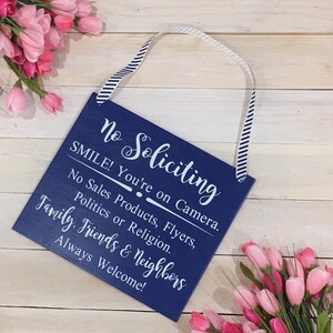 No Soliciting Smile You're on Camera No Sales Products, Flyers ...