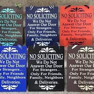 No Soliciting No Solicitation Sign With Ribbon - Etsy