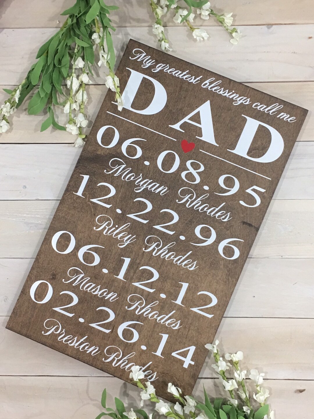 My Greatest Blessing Call Me DAD Handmade Wood Sign for Father's Day ...