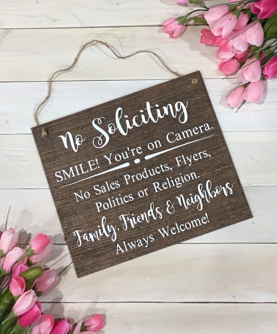 No Soliciting Smile You're on Camera No Sales Products, Flyers ...