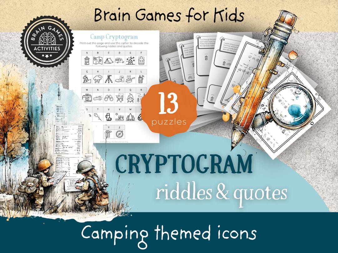 Camping Cryptograms for Kids | Nature Riddles in Secret Code ...