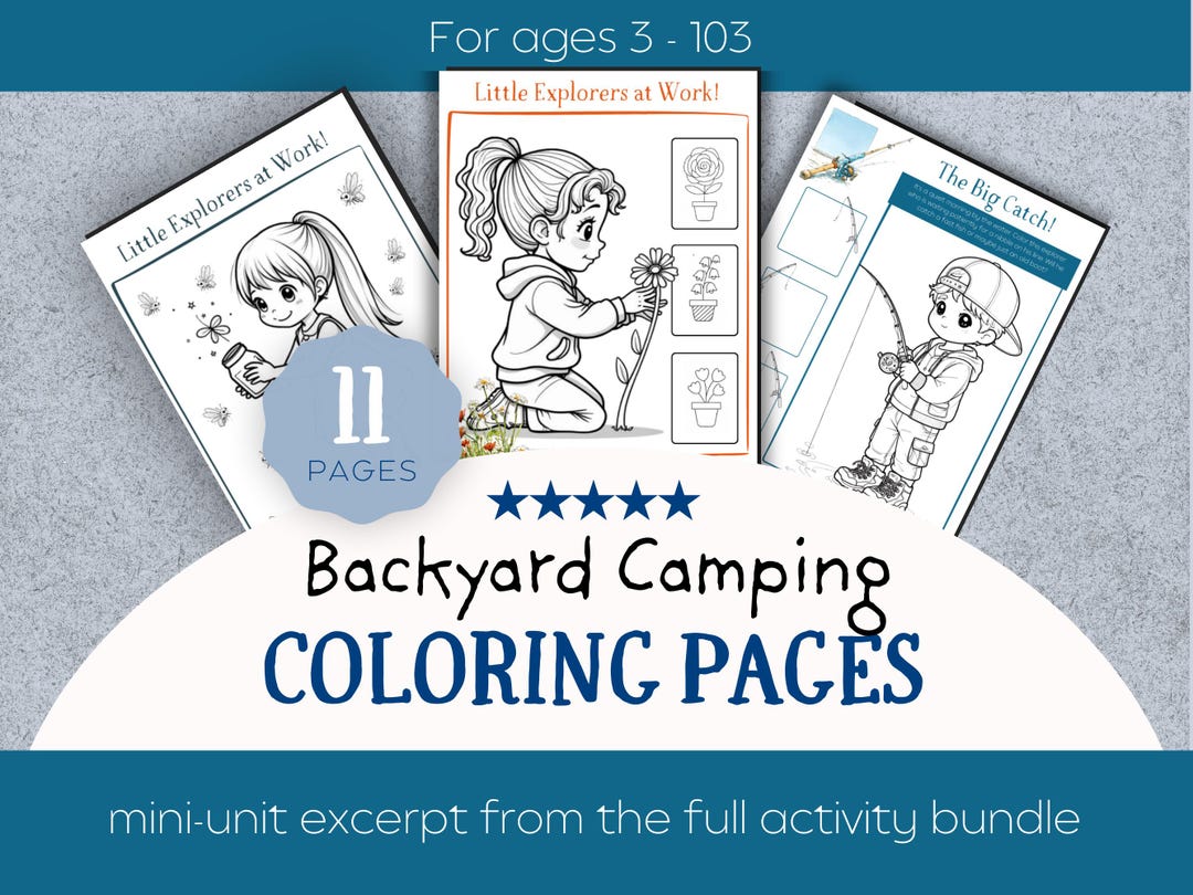 Backyard Camping Coloring Pages | Outdoor Nature Scenes, Drawing ...