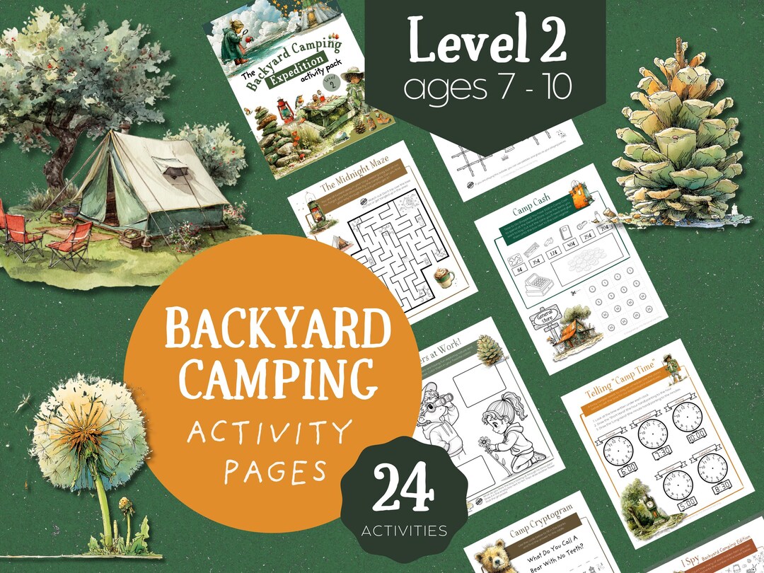 Camping Activity Pack | Ages 7 - 10 | Backyard Adventure Educational ...