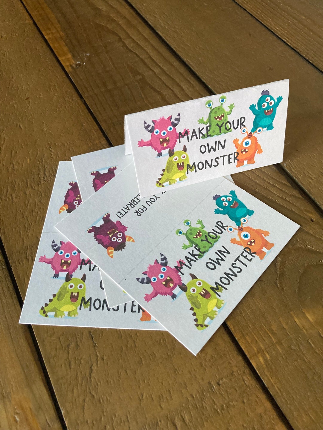Make Your Own Monster Printable Party Favor Tags (.pdf Printable) - Etsy