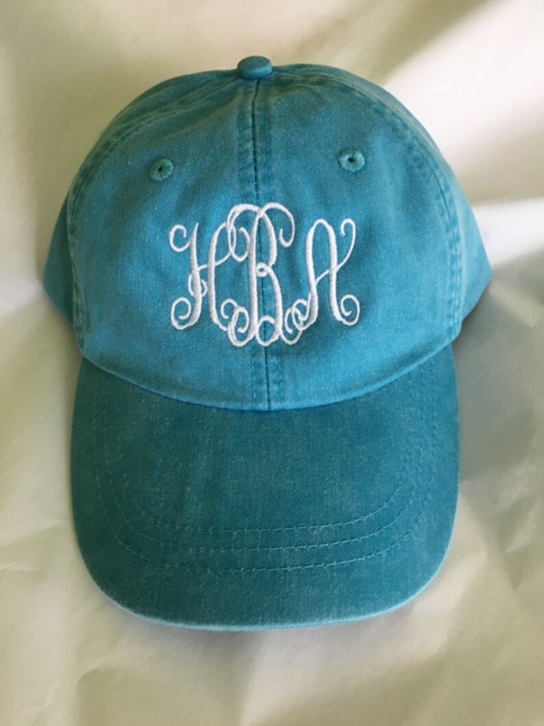Monogrammed Garment-dyed Baseball Cap, Personalized Leather Strap - Etsy