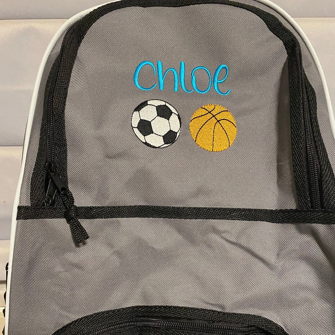 Embroidered Soccer Bag W/name , Soccer Ball Soccer Backpack, Name ...