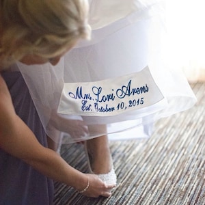 Wedding Dress Name Tag/ Label for Your Dress/ Something Blue on Your ...