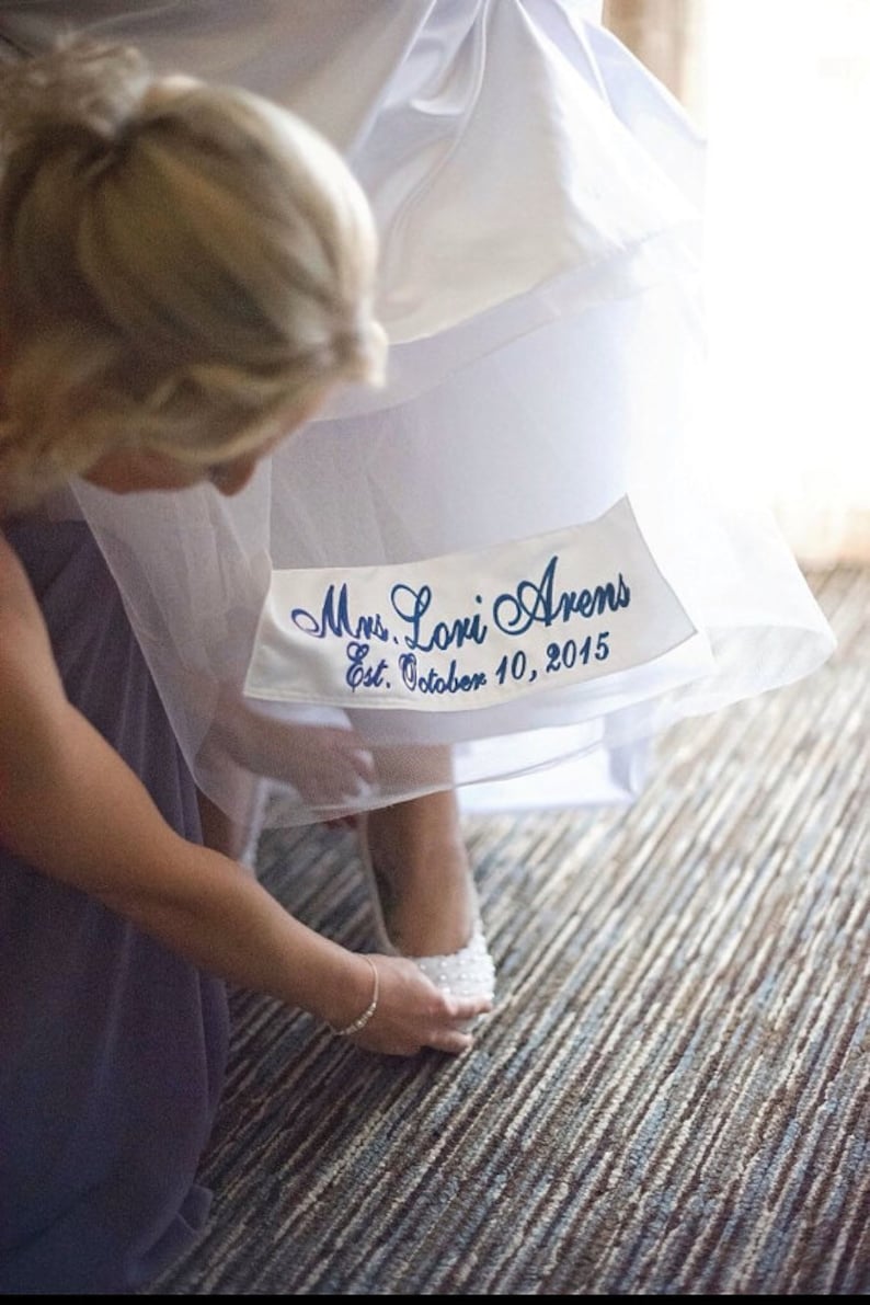 Wedding Dress Name Tag/ Label for Your Dress/ Something Blue - Etsy