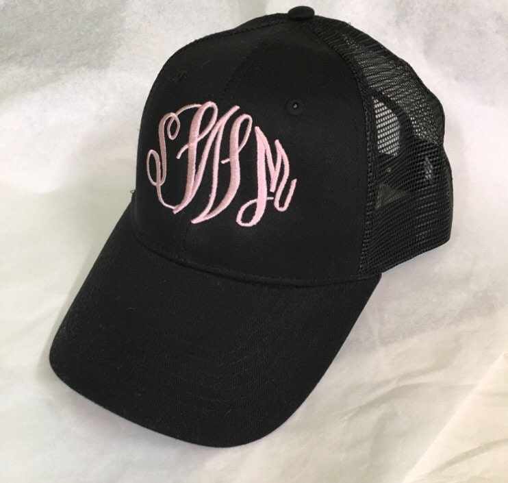Monogrammed Garment-dyed Baseball Cap, Personalized Leather Strap - Etsy