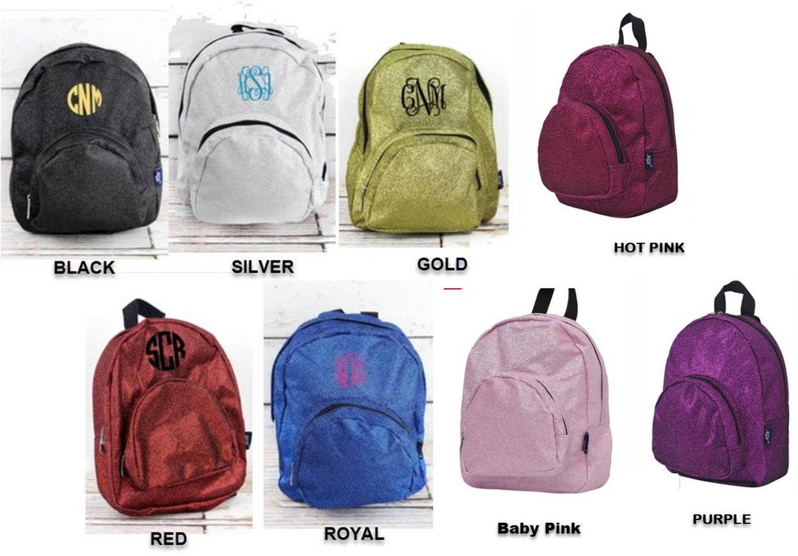 Personalized Embroidered Toddler GLITTER Backpack / - Etsy