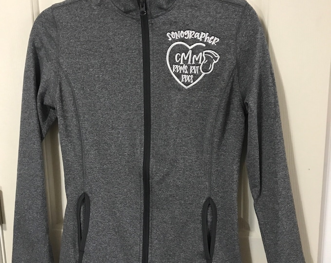 Personalized Embroidered Nurse Nursing RN Embroidered Monogram Full Zip ...