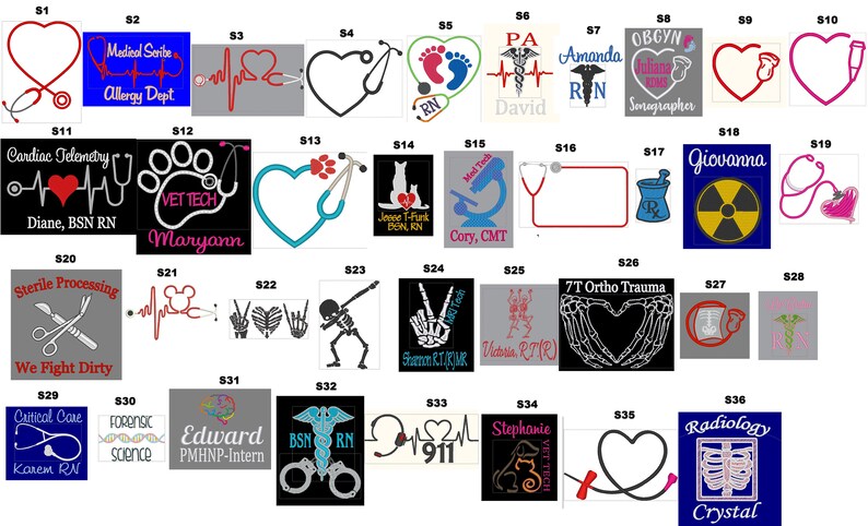 Personalized Embroidered Nurse Nursing RN Embroidered Monogram - Etsy