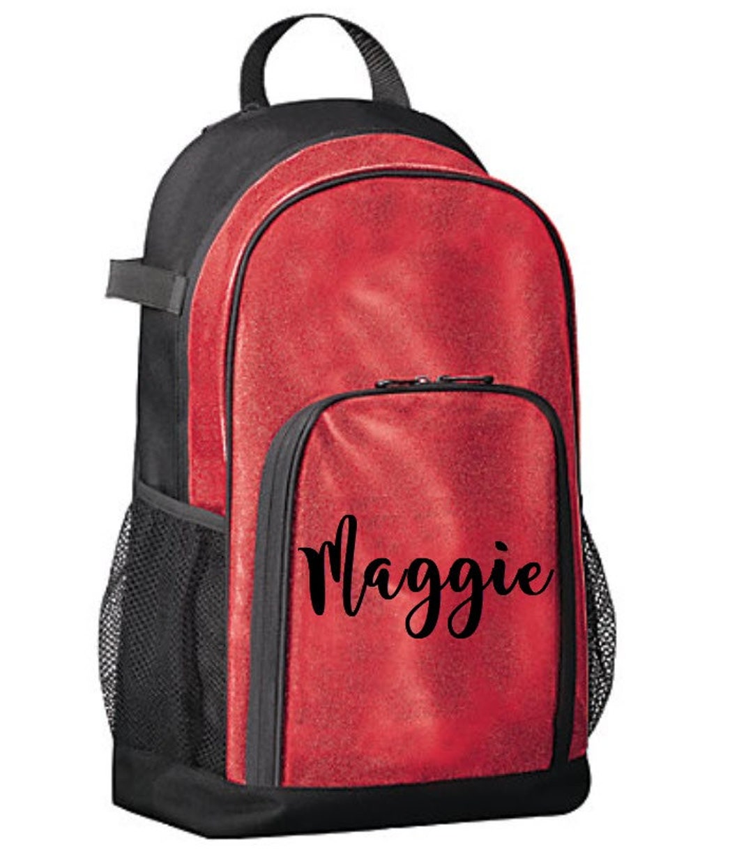 Personalized Embroidered GLITTER Backpack Cheer Bag Sports Backpack ...