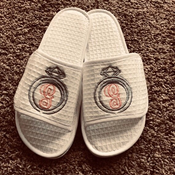Premium Colors in Waffle Weave Slippers 1 pair-Personalized | Etsy