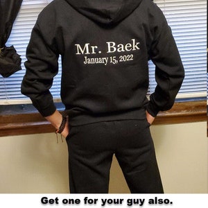 Bride Tracksuit Set, Brides Hoodie and Pants or Capri Bridal Party ...