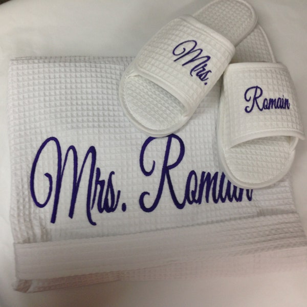 Personalized Robe and Slippers Girls - Etsy