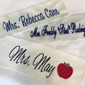 Blue Dress Tag, Name Patch for Hem of Wedding Dress , Wedding Dress ...
