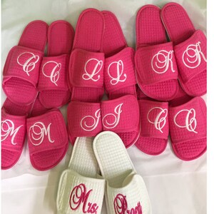 2 Pair of Premium Slippers for the Bride and Groom, 2 Pair of Waffle ...