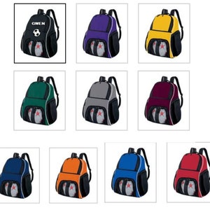 Embroidered Soccer Bag W/name , Soccer Ball Soccer Backpack, Name ...