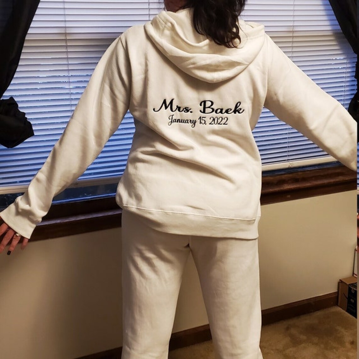 Personalized Embroidered Bride Tracksuit Hoodie and Pants - Etsy