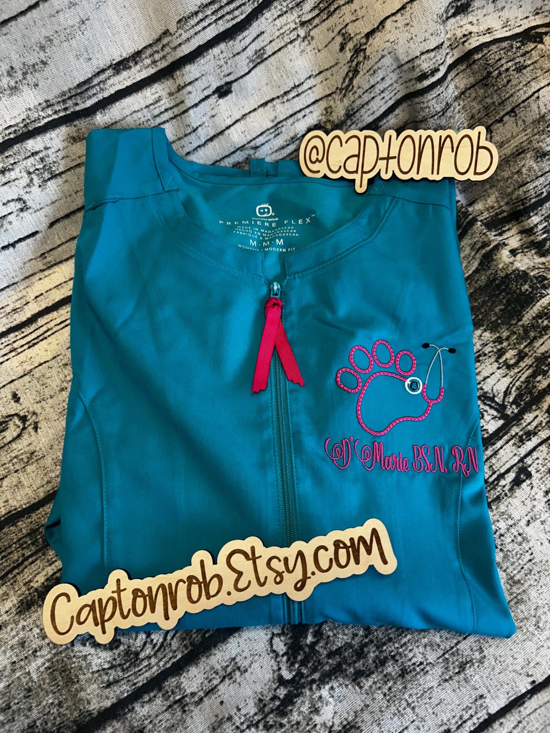 Embroidered Scrub Jacket, Custom Wonder Wink Medical Jacket, Dental ...