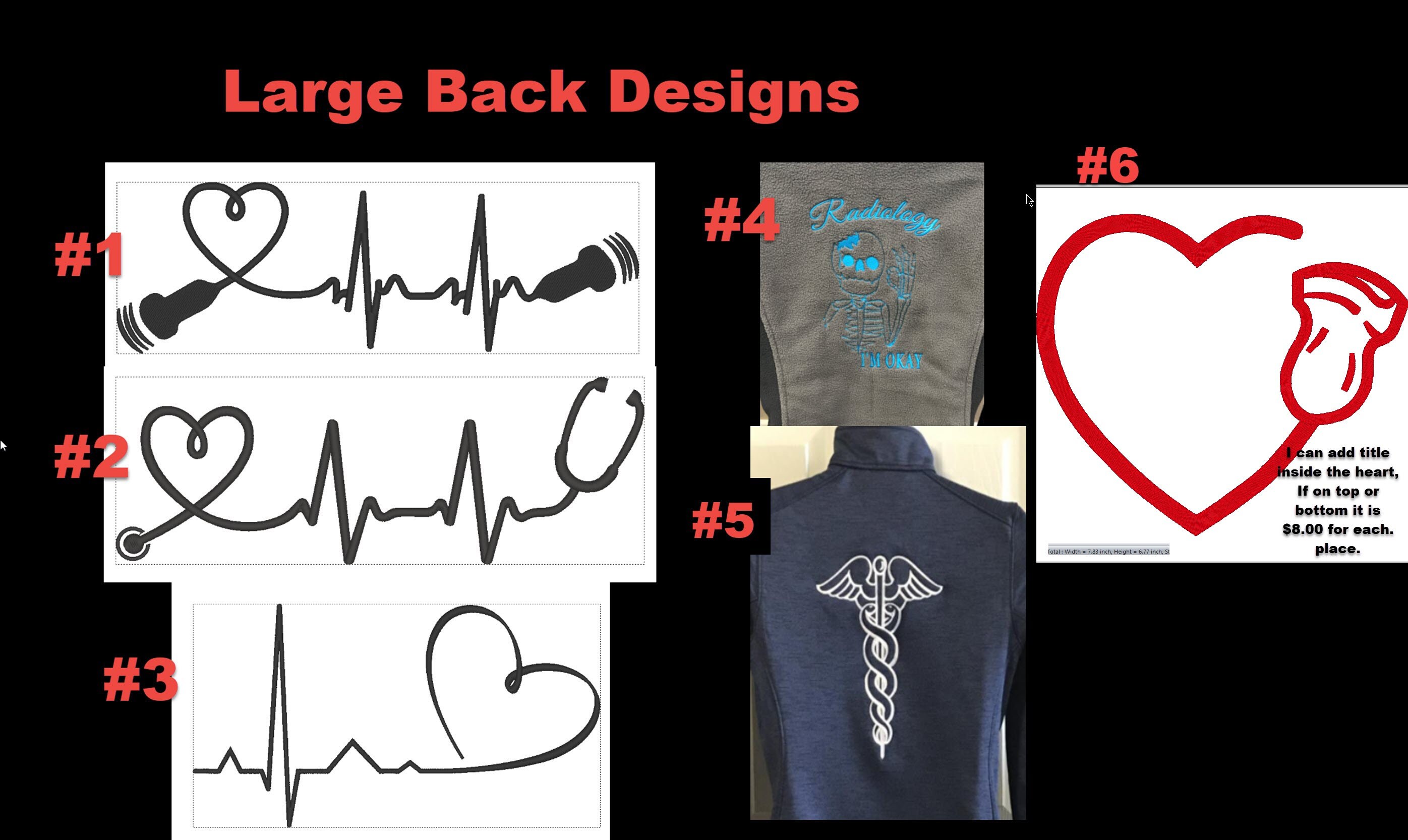 Monogram Nurse Jacket Rad CT Tech MRI X-ray Tech Full-zip - Etsy