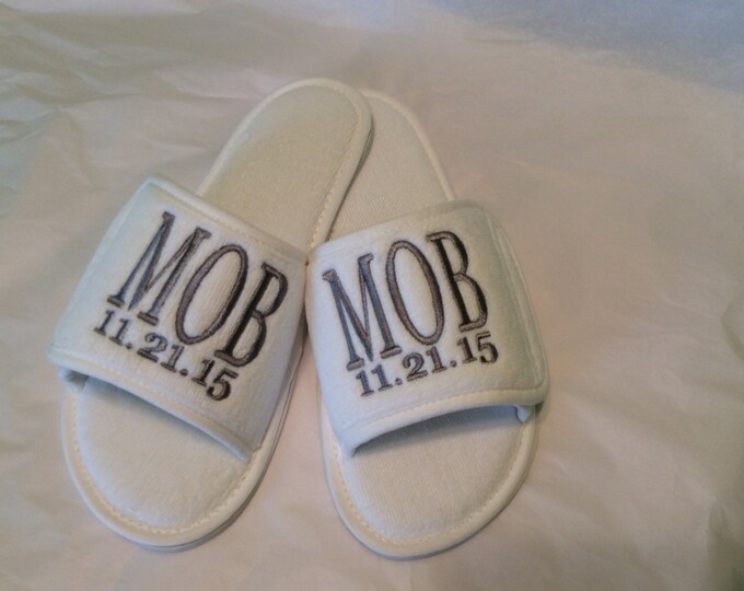 Premium Spa Slippers, Mother of the Bride, Groom, Velour Slippers ...