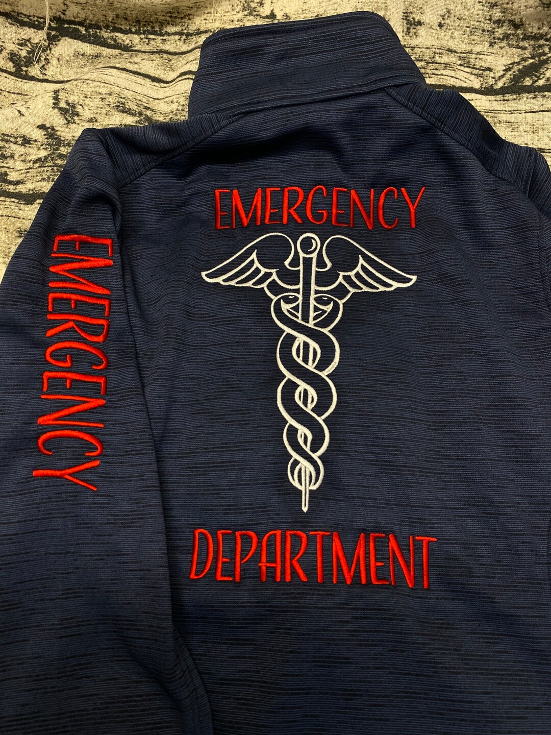 Nursing Jacket Embroidered Back Design and Front Name and Credentials ...