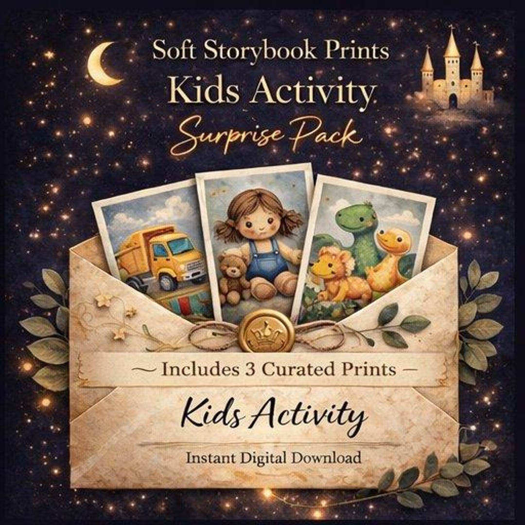Kids Activity Surprise Pack | Storybook Wall Art | Adventure Prints for ...